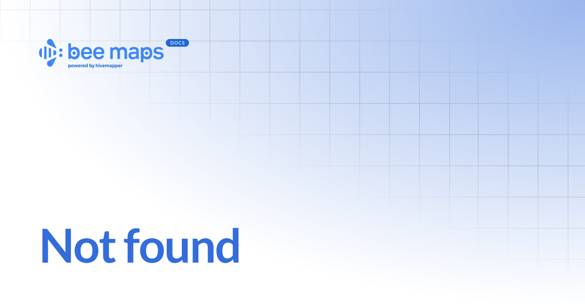 Our capabilities | Bee Maps Docs